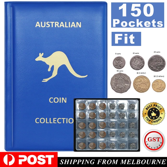 150 COINS COIN Album Australian Coin Collection Folder Book Suit 50 ...