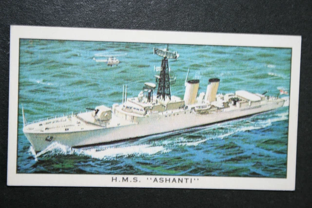 HMS ASHANTI Royal Navy Frigate Vintage Card XC13 £3.99 - PicClick UK