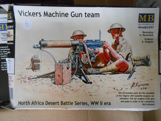 MB VICKERS MACHINE Gun Team North Africa Desert 1/35 model kit EUR 11 ...