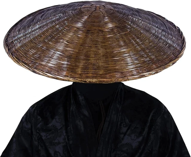 SAMURAI SWORDSMAN COSPLAY Bamboo Hat - Japanese Asian Hat, Dia.21 ...