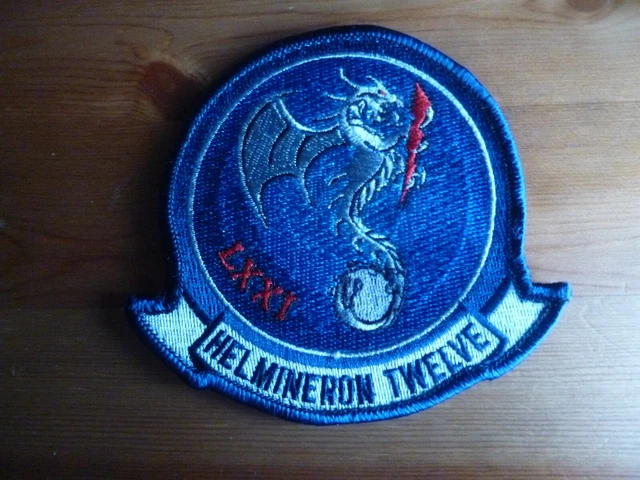 US MARINE HELMINERON HM-12 "DRAGONS DE MER" patch CONTRE-MESURES MINES ...