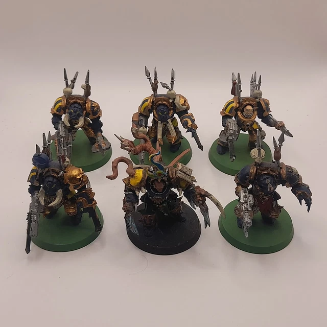 WARHAMMER 40K CHAOS SPACE MARINES TERMINATORS (6) Painted GW Citadel ...