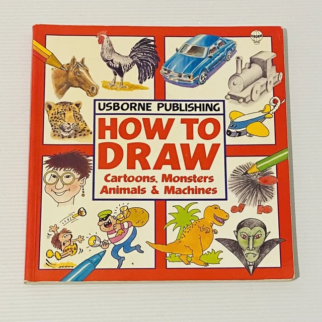 HOW TO DRAW Cartoons, Monsters, Animals & Machines-Judy Tatchell 1988 ...