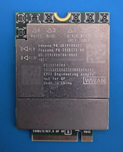 LENOVO FOXCONN T99W175 - 5G mmWave M.2 WWAN Module + Antennas (READ ...