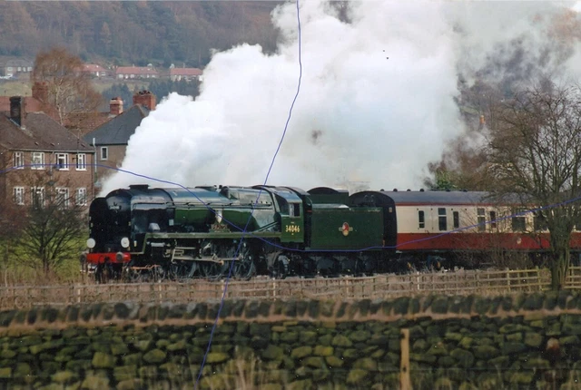 SR STEAM LOCO Photo Pacific Class Photograph 34046 'Braughton' Train ...