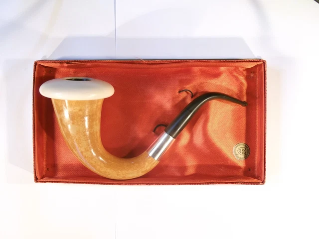 PIPE CALEBASSE ANDREAS Bauer géante en écume de mer baguée argent ...