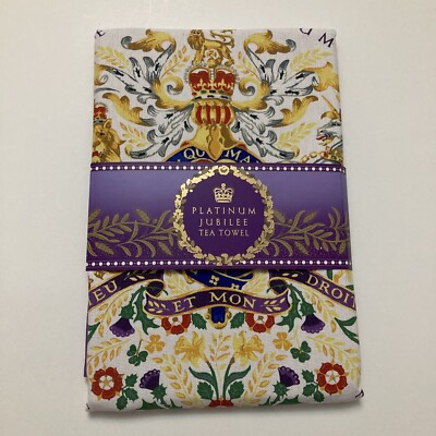 ROYAL COLLECTION TRUST Queen Elizabeth II Platinum Jubilee Tea Towel ...