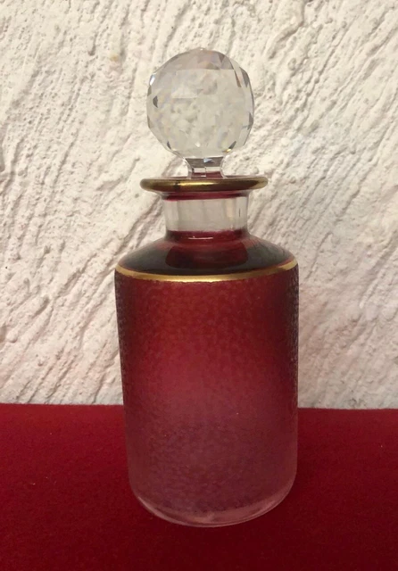 SAINT LOUIS FLACON parfum service de toilette en cristal gravé à l ...