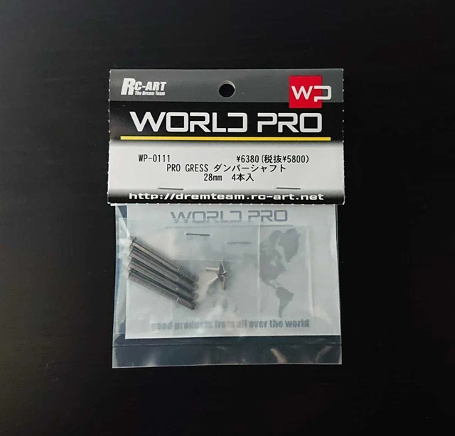 WP-0111 RC-ART WORLD Pro Gress Damper Shaft 28Mm 4 Pieces Worldpro Rc Radio Cont £94.49 ...