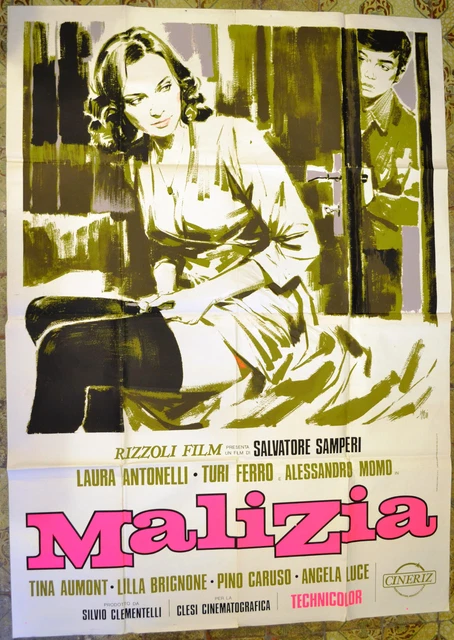 WERBEPLAKAT ORIGINAL MALIZIA 73 Salvatore Samperi Laura Antonelli EUR 189,90 - PicClick DE