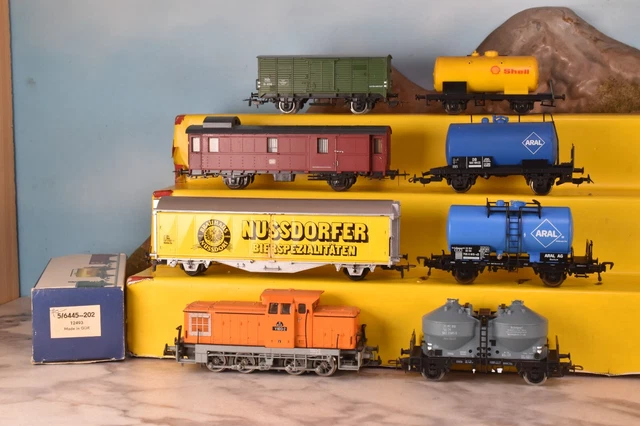 ROCO FLEISCHMANN PIKO H0 Br. V60 D-2 Diesellok mit 7 Wagen WTK, ÖBB ...