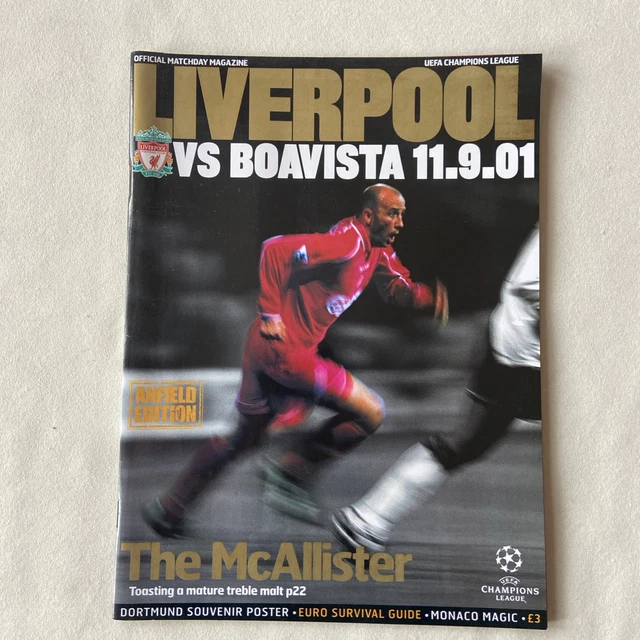 LIVERPOOL FC 01/02 Programmes (3) £1.13 - PicClick UK