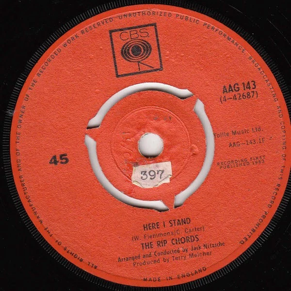 THE RIP CHORDS - Here I Stand (7") EUR 54,29 - PicClick IT