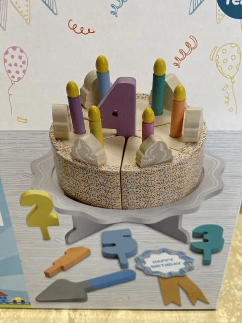 ALDI LITTLE TOWN Wooden Toys Sprinkles Cake Birthday Set Kids Role ...