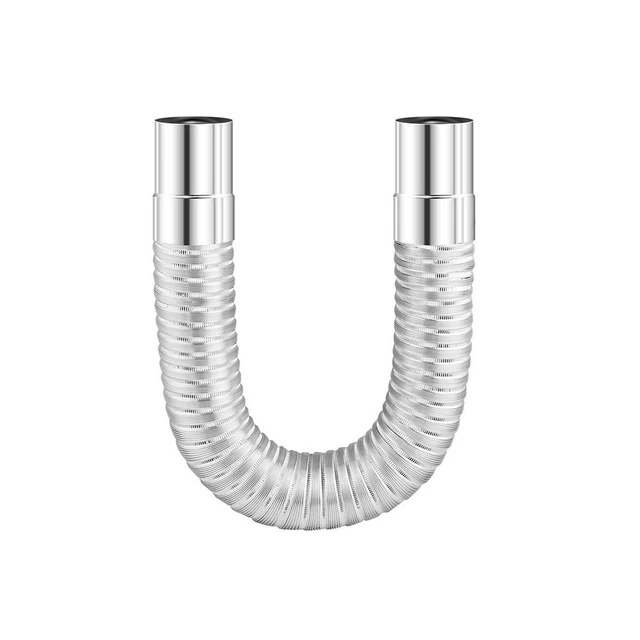 STAINLESS STEEL BENDABLE Pipe for Wood Stove Flexible Flue Liner Rust ...