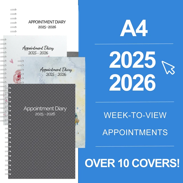 WEEK-TO-VIEW WEEKLY APPOINTMENT Diary Book | 2025-2026 | 15, 20, 30 ...