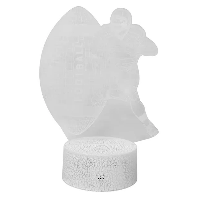 LED FOOTBALL LIGHT 3D Visual Effects Acrylic Football Sign Lamp 16 ...