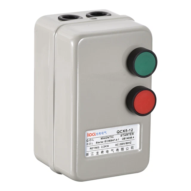 MAGNETIC ELECTRIC MOTOR Starter, 220V 2.2KW 3HP, 2 Phase Magnetic ...