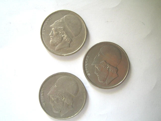 LOTTO 3 MONETE 20 Apaxme Dracme 1976-1982-1986 Grecia - P9 EUR 1,00 ...