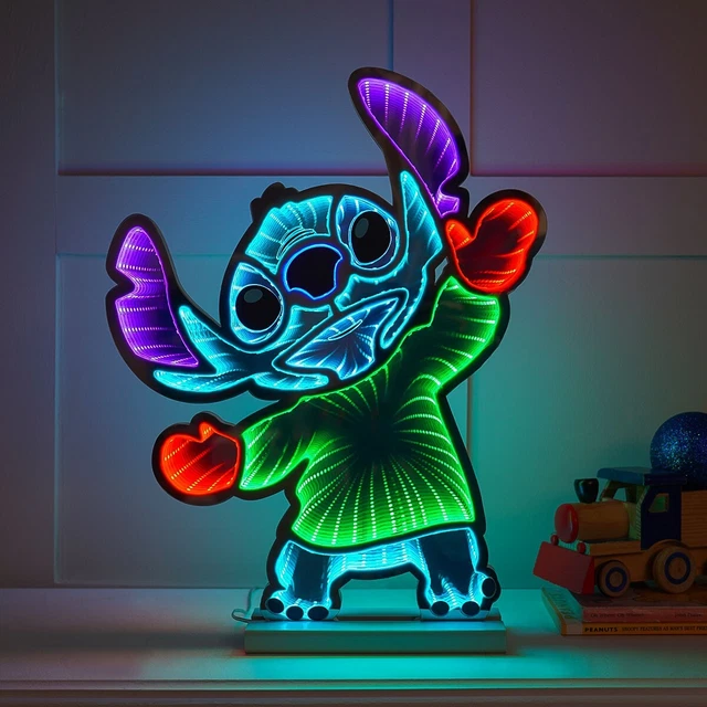 DISNEY KIDS STITCH LED Table Mirror Trinket Tray Makeup Bedroom Décor £ ...