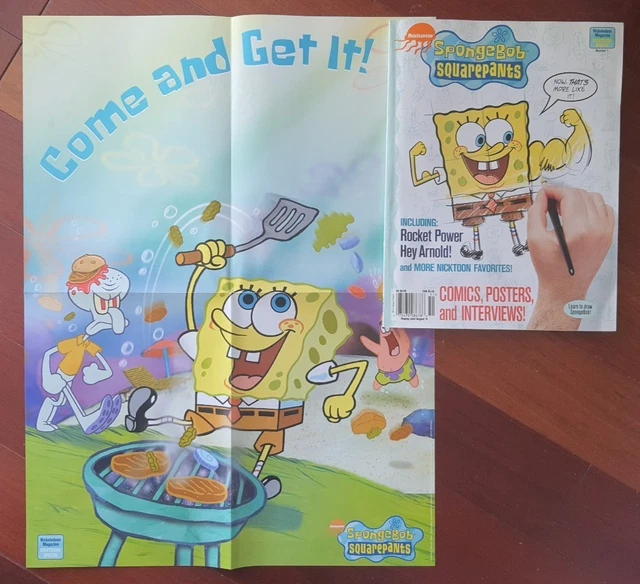 2001 NICKELODEON SPONGEBOB Squarepants Magazine + Poster (Nicktoons ...