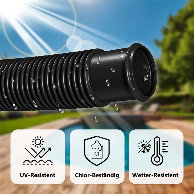SCHWIMMBADSCHLAUCH POOLSCHLAUCH SAUGSCHLAUCH Solarschlauch 32mm - 38mm EUR 5,79 - PicClick DE