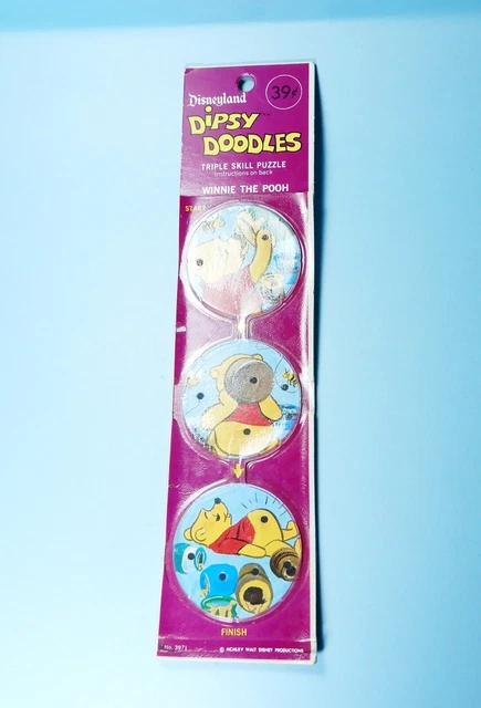 VINTAGE DISNEYLAND WINNIE The Pooh Dipsy Doodles Triple Skill Puzzle ...