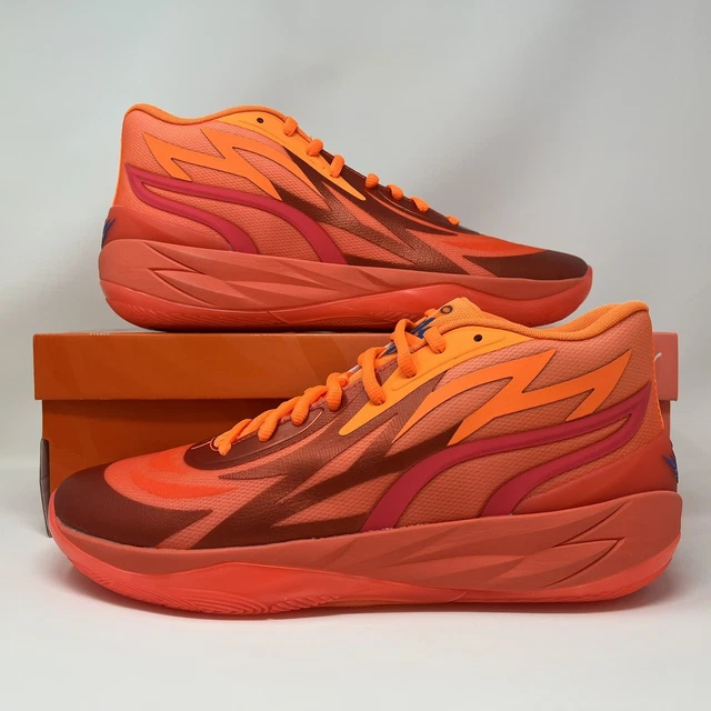 PUMA MB.02 MB2 Supernova Fiery Coral Orange LaMelo Ball Men's Size 13 ...