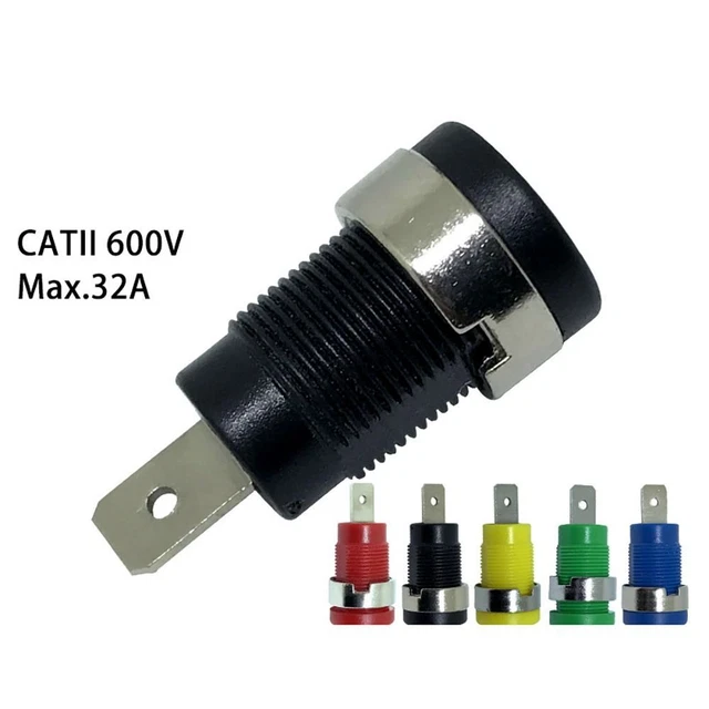 SOCKET FEMALE PURE Copper Terminal Binding Post Nut 4mm Banana Socket ...