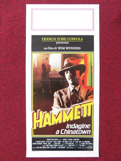 HAMMETT ITALIAN LOCANDINA Poster Frederic Forrest Peter Boyle 1983 £13. ...
