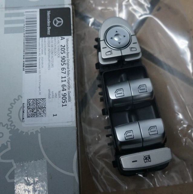 GENUINE MERCEDES-BENZ C Class W205 Door Master Window Switch Front ...