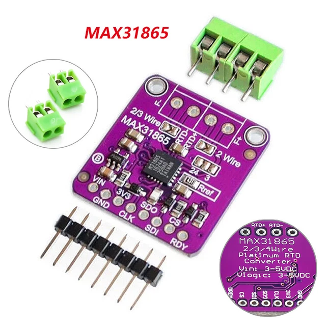 MAX31865 PT100 RTD Thermocouple Temp Sensor Amplifier Module 3.3V 5V ...