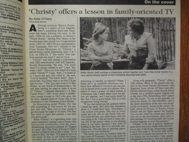 3 AVRIL 1994 Chicago Tribune TV Mag (CHRISTY/KELLIE MARTIN/TYNE DALY ...