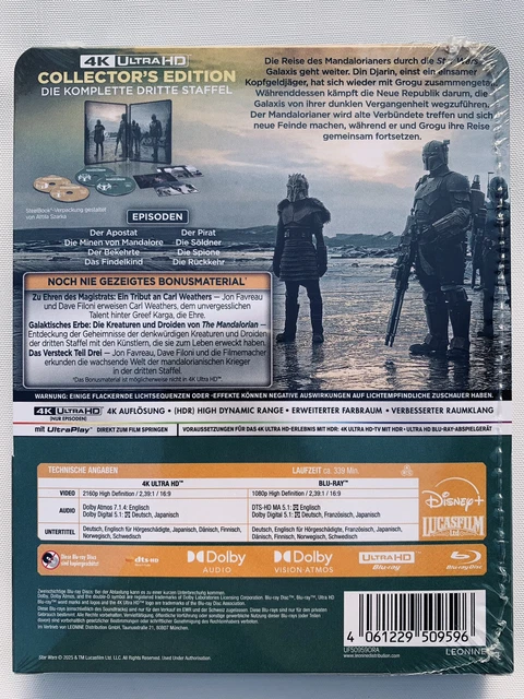 THE MANDALORIAN STAFFEL 3 🇩🇪 4K UHD+Blu-ray Steelbook NEU/OVP RAR EUR 79,90 - PicClick DE
