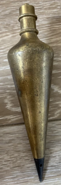 Vintage General Hardware Ny No800 Brass Plumb Bob 16 Oz Used Brass Plumb Bob 1699 Picclick