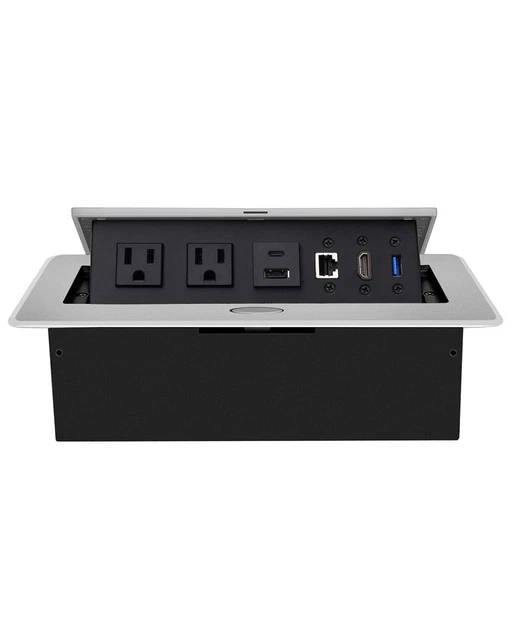 CONFERENCE TABLE POWER Hub, Table Pop Up Power Strip Box with Type-C PD ...