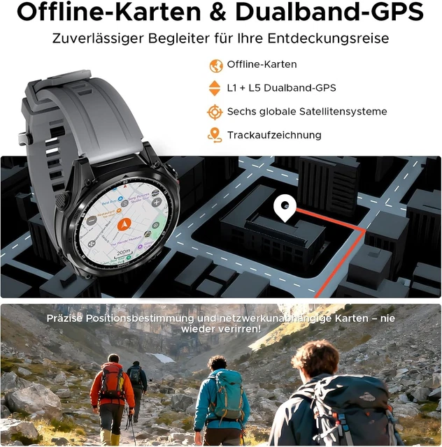 DOOGEE ANYWISE W1 Pro Smartwatch, Amoled, GPS, AI Sprachsteuerung ...