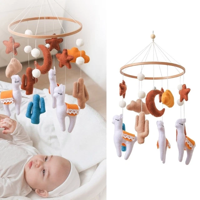 NEWBORNS VISUAL STIMULATION Toy Alpacas Crib Mobile Lightweight Safe ...
