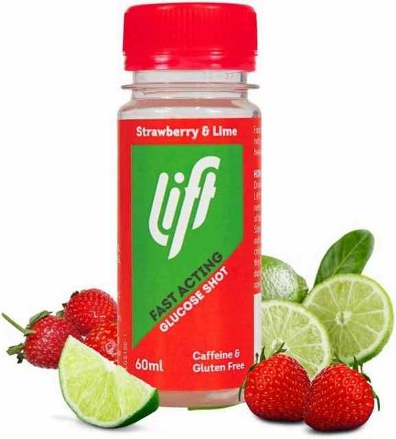 LIFT FAST-ACTING GLUCOSE Instant Energy Drink Juice Shots Diabetic 12 ...