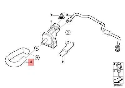GENUINE BMW E90 E90N E92 Fuel Tank Breather Valve Hose Elbow OEM ...
