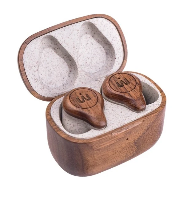 WOODPODS II HOLZ Design Kopfhörer TWS Bluetooth Headset Kabellos EUR 39 ...
