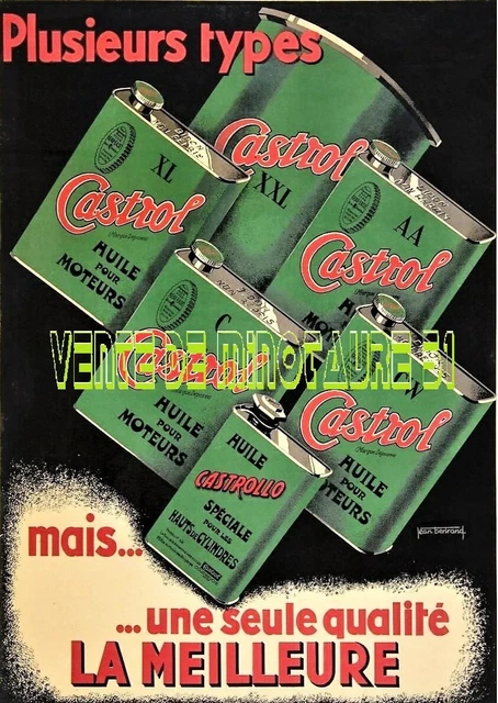 HUILE CASTROL -PLUSIEURS types - A3 plastifiée EUR 6,00 - PicClick FR