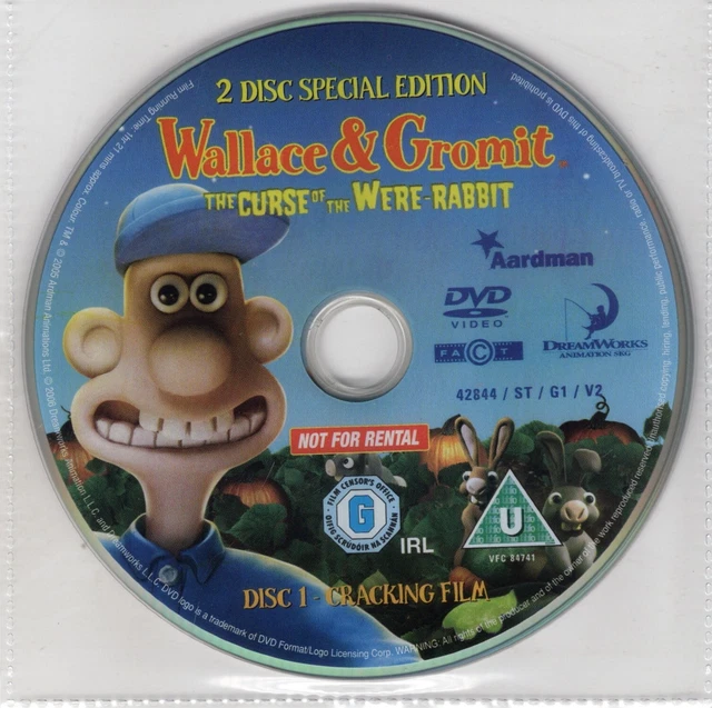 WALLACE AND GROMIT The Curse of the Were Rabbit DVD 2 Disc Set EUR 1,43 ...