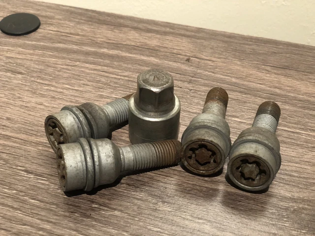 GENUINE VW T5 T6 TRANSPORTER LOCKING WHEEL NUTS BOLT KEY SET 19mm VAN ...