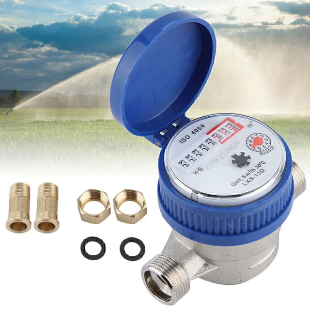 1/2& ZOLL KALTWASSERZÄHLER Wasserzähler Garten Wasseruhr Kaltwasser mit Zubehör EUR 30,88 ...