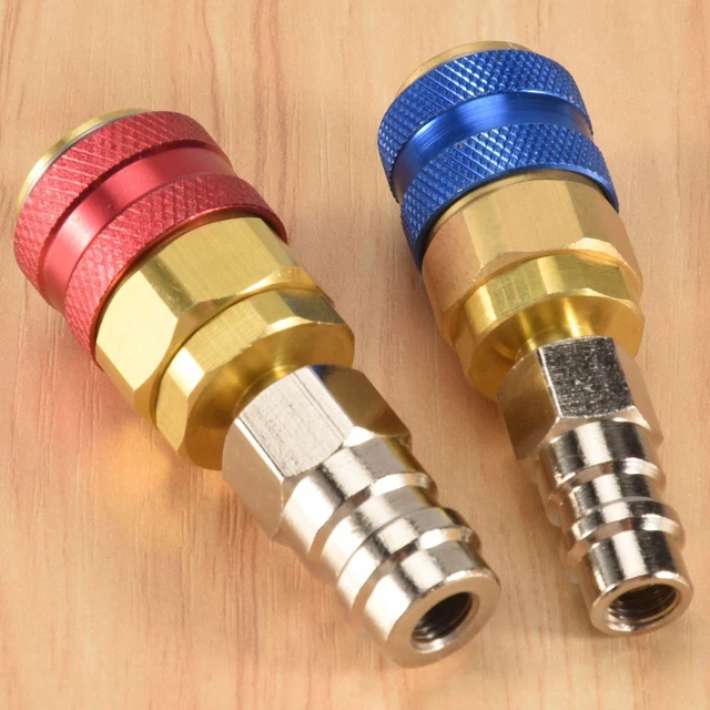 HIGH AND LOW Side Expansion Adapter Freon Connector Adapter Automotive ...