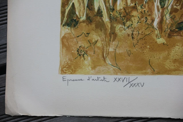 LOUIS VUILLERMOZ LITHOGRAPHIE signée épr. d'artiste lithograph Ecole de ...