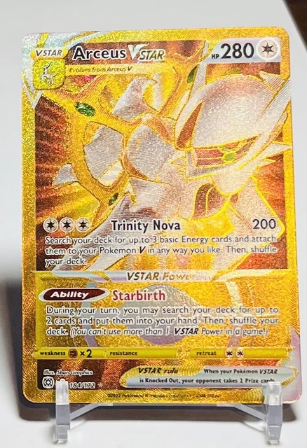 2022 POKEMON BRILLANT Stars Arceus Vstar 184/172 Or Secret Arc-En-Ciel Rare EUR 80,93 - PicClick FR
