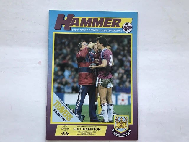 6 X WEST Ham United Home Programmes. 1986-1987 Season £0.26 - PicClick UK