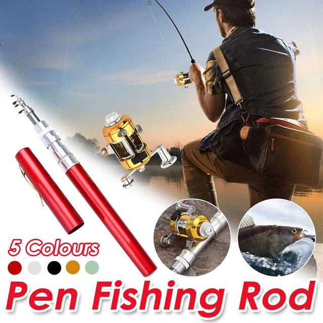 MINI PEN FISHING Rod Pocket Size Portable Telescopic Travel Fishing ...